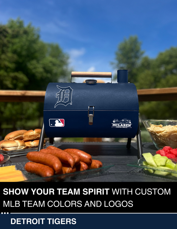 Detroit Tigers Portable Dual Surface Charcoal Grill – Mclaren Custom ...